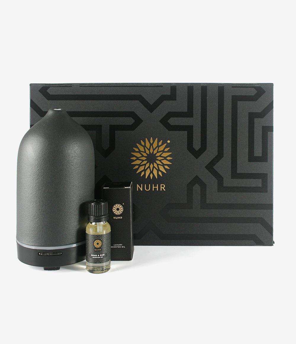 Black Electric Oil Diffuser with Rose and Oud Oil Bundle – NUHR Home