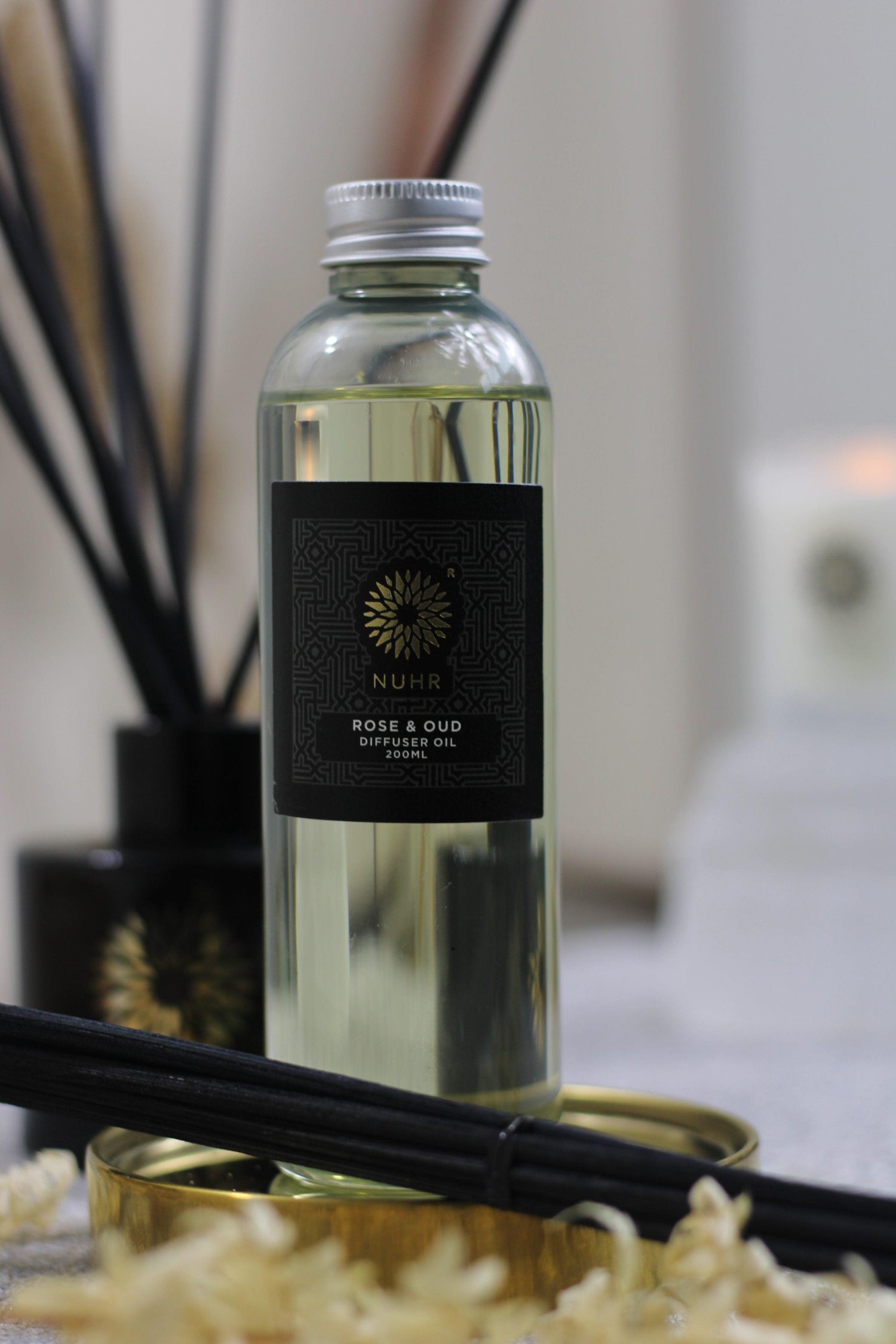 Rose & Oud Luxury Reed Diffuser Refill 200ml – NUHR Home